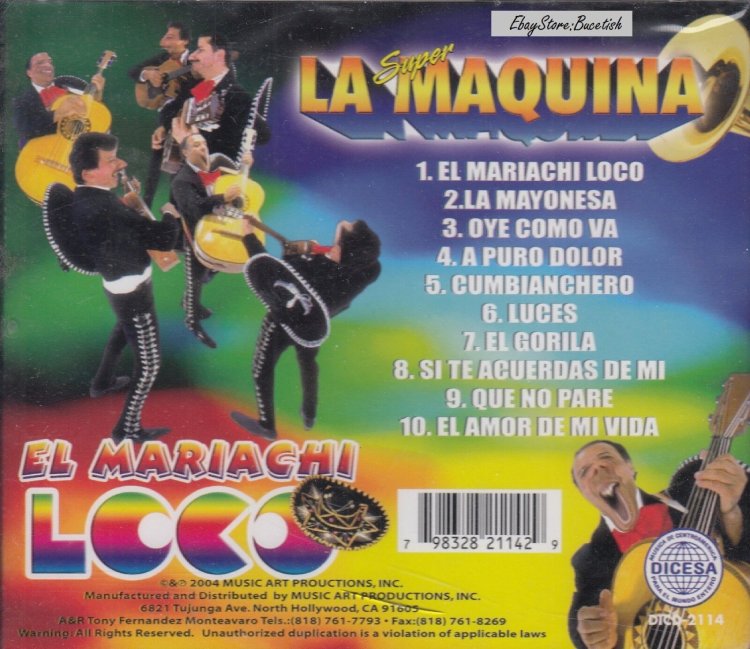 La Maquina (CD El Mariachi Loco) DICD-2114 – Musica Tierra Caliente