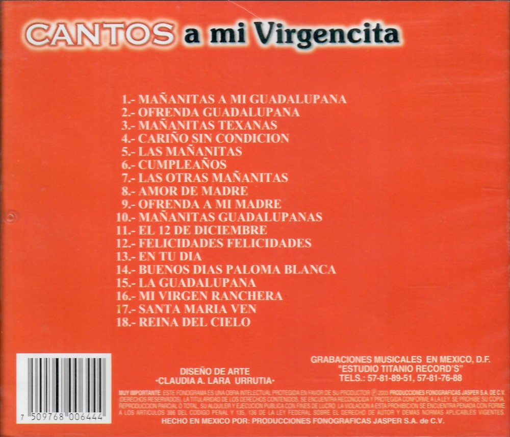 Cantos A Mi Virgencita (CD Varios Artistas) CDTE-644 CH – Musica Tierra ...