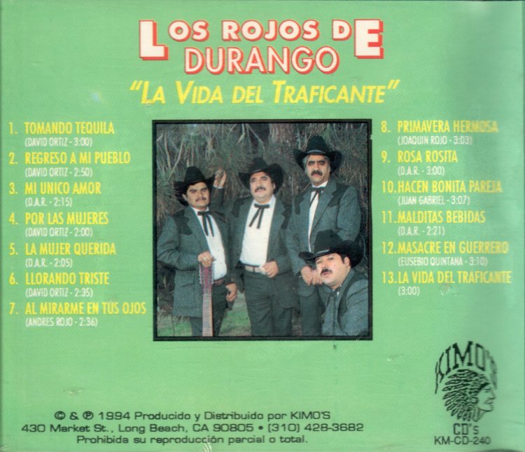 Rojos de Durango (CD La Vida Del Traficante) KMCD-240 – Musica Tierra ...