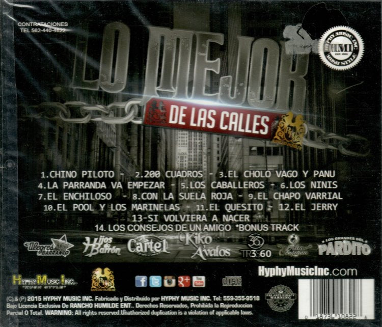 Lo Mejor de Las Calles (CD Varios Artistas) HYPHY-1082 – Musica Tierra ...