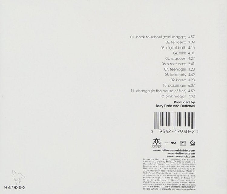 Deftones (Enhanced CD White Pony) WBROS-47930 – Musica Tierra Caliente