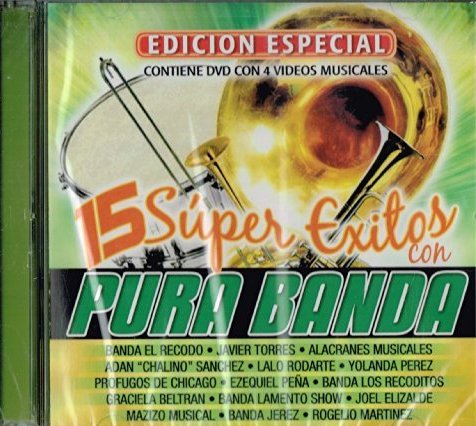 15 Super Exitos (CD-DVD Con Pura Banda Varios Artistas Originales) UMV ...