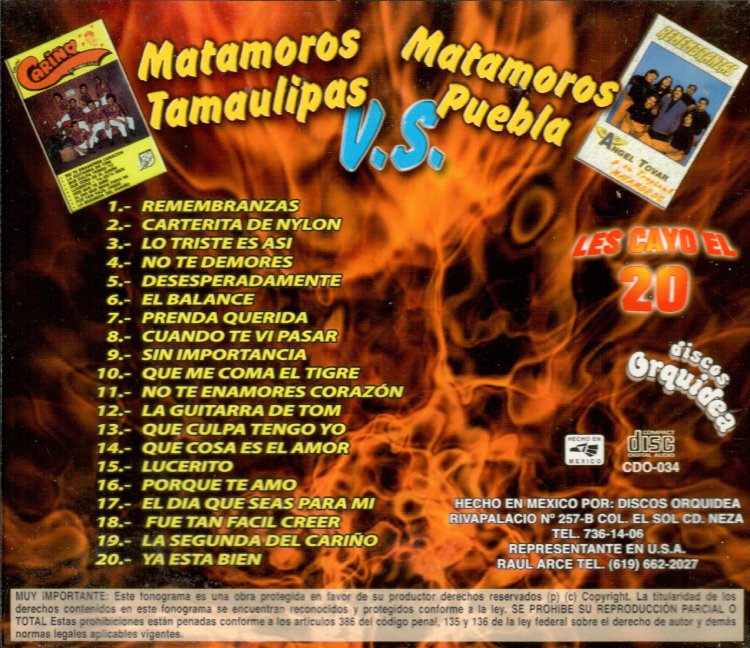 Angel Tovar / Carino (CD Les Cayo el 20) CDO-034 – Musica Tierra Caliente