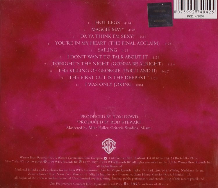 Rod Stewart (CD Greatest Hits) WBROS-27404 – Musica Tierra Caliente