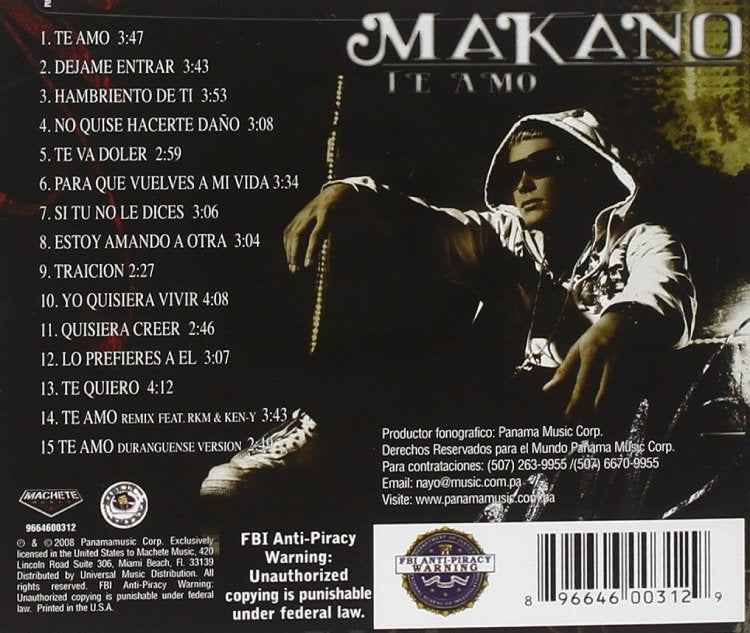 Makano (CD Te Amo) UMD-60031 – Musica Tierra Caliente