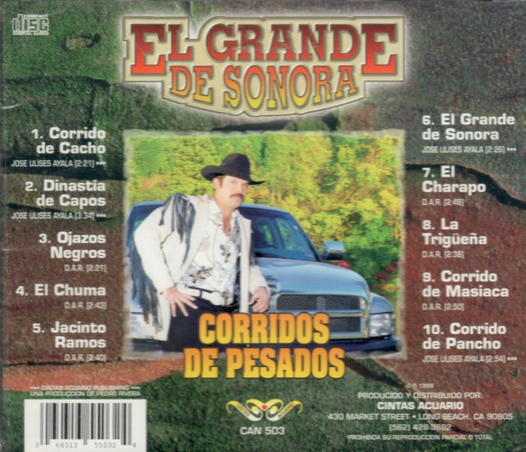 Grande de Sonora (CD Corridos Pesados) CAN-503 – Musica Tierra Caliente
