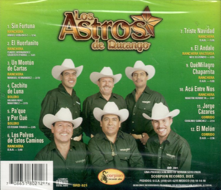 Astros de Durango (CD Triste Navidad) SRC-021 – Musica Tierra Caliente