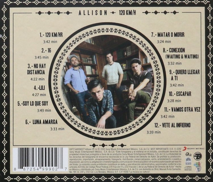 Allison (CD 120 Km/Hr.) SMEM-49990 – Musica Tierra Caliente