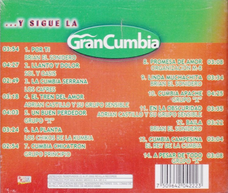 Gran Cumbia (CD Y Sigue La, Varios Artistas Originales) REVI-20422 "US ...
