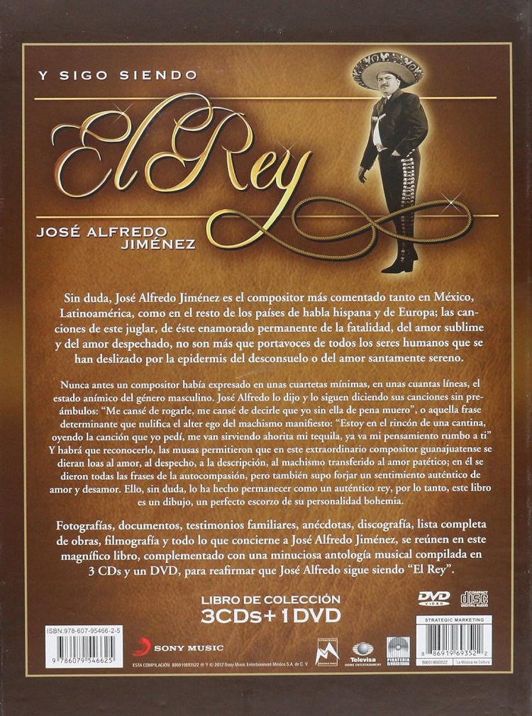 Jose Alfredo Jimenez (3CD+DVD+LIBRO Y Sigo Siendo El Rey, Deluxe Editi ...