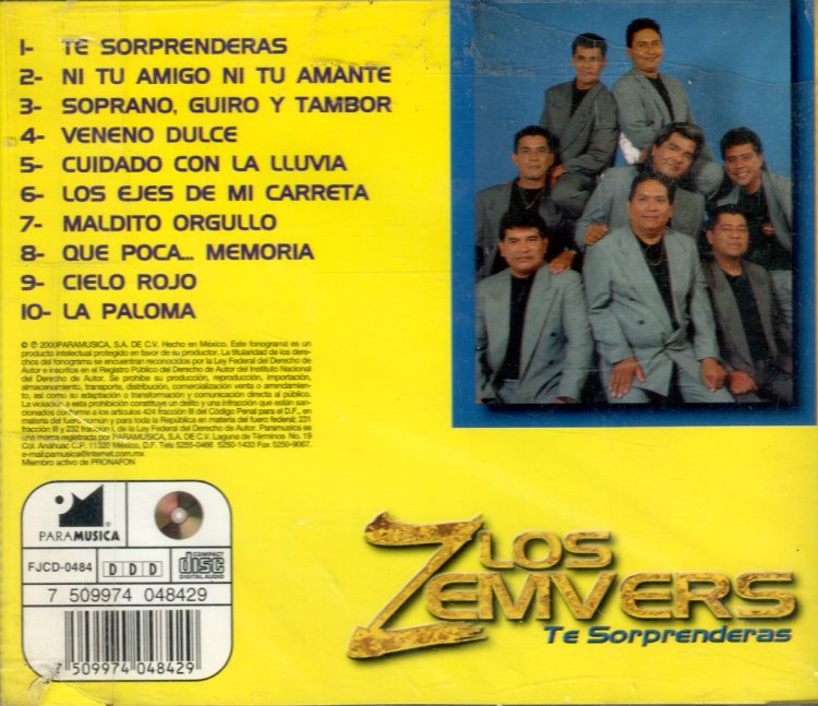 Zemver's Los (CD Rio Traicionero) FJCD-0484 – Musica Tierra Caliente