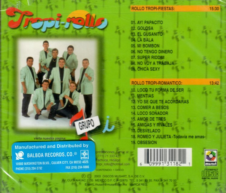 Tropi-Rollo (CD 2007) CDS-3118 – Musica Tierra Caliente