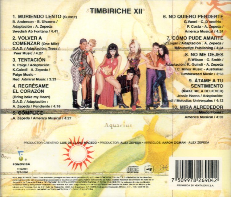 Timbiriche (CD Timbiriche XII) TFT-2690 – Musica Tierra Caliente