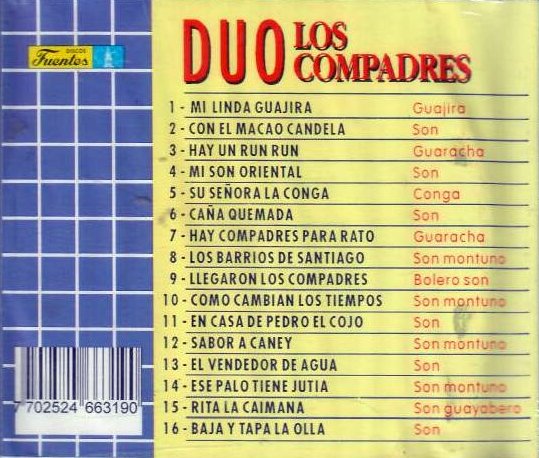 Compadres, Duo Los (CD Llegaron los Compadres) FUEN-66319 – Musica ...