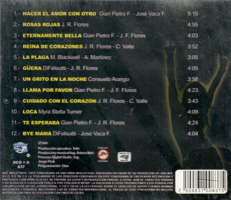 Guzman, La (CD Karaoke Hacer El Amor Con Otro) DCO+G-837 – Musica ...