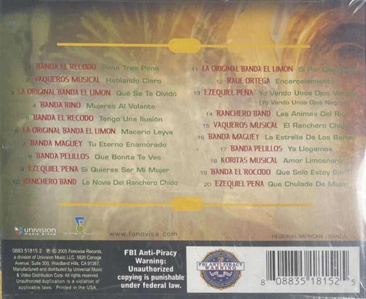 Una Decada De Exitos (CD 1990-2000 Banda Varios Artistas) UNIV-1815 ...
