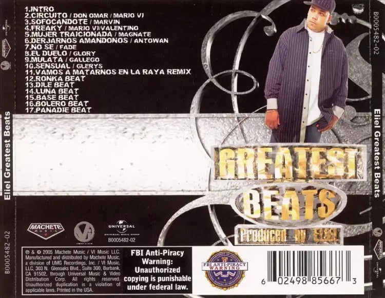 Eliel (CD Greatest Reggaeton Beats) UMVD-88567 – Musica Tierra Caliente