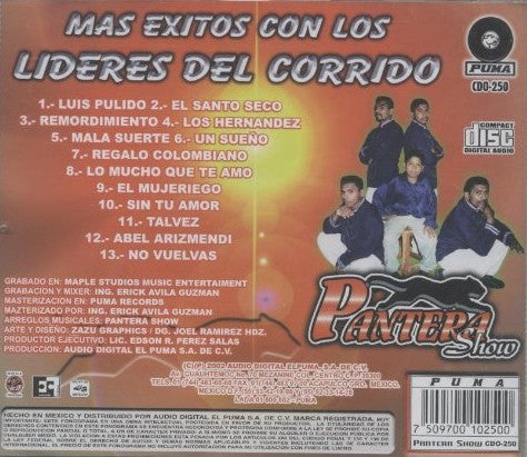 Pantera Show (CD Mas Exitos Con Los Lideres Del Corrido) CDO-250 OB ...