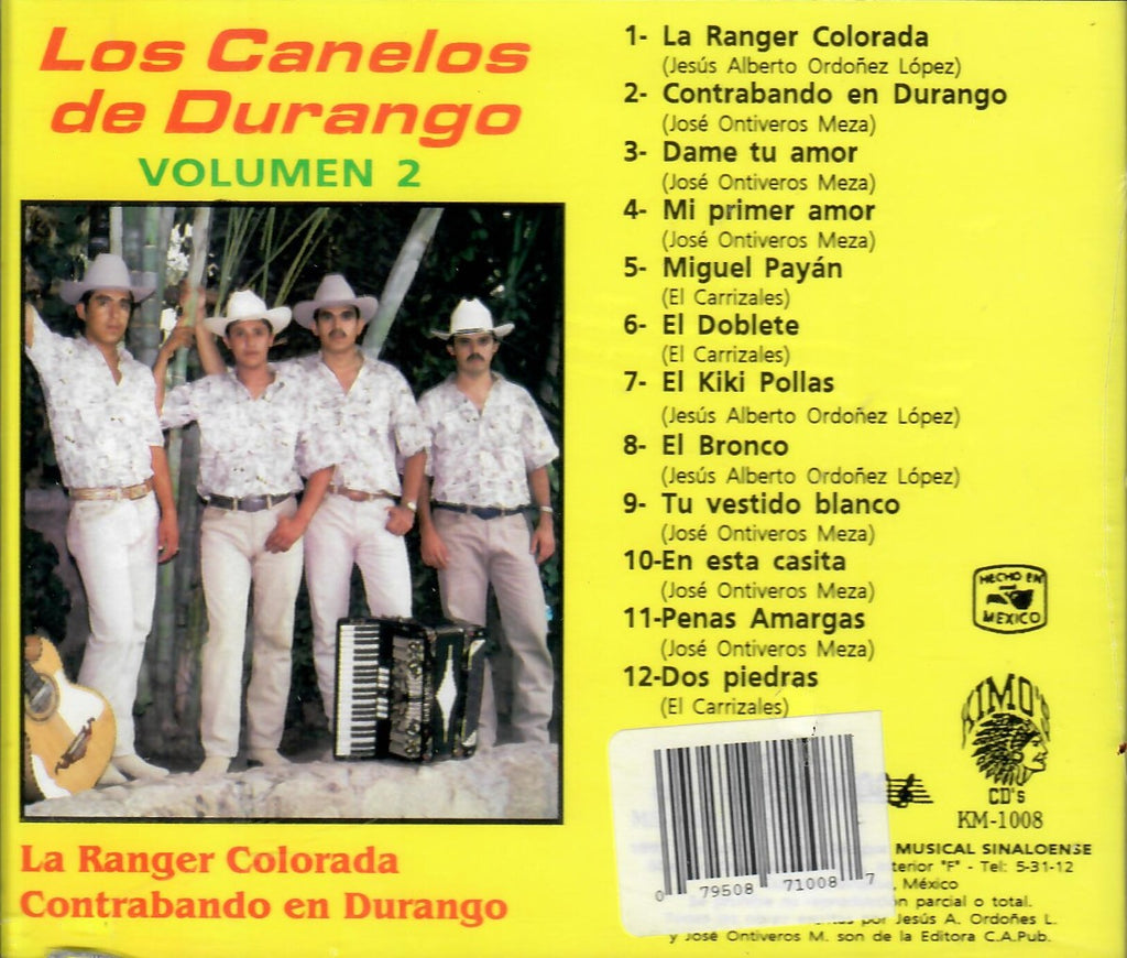Canelos de Durango (CD Vol#2 La Ranger Colorada) KM-1008 ch – Musica ...