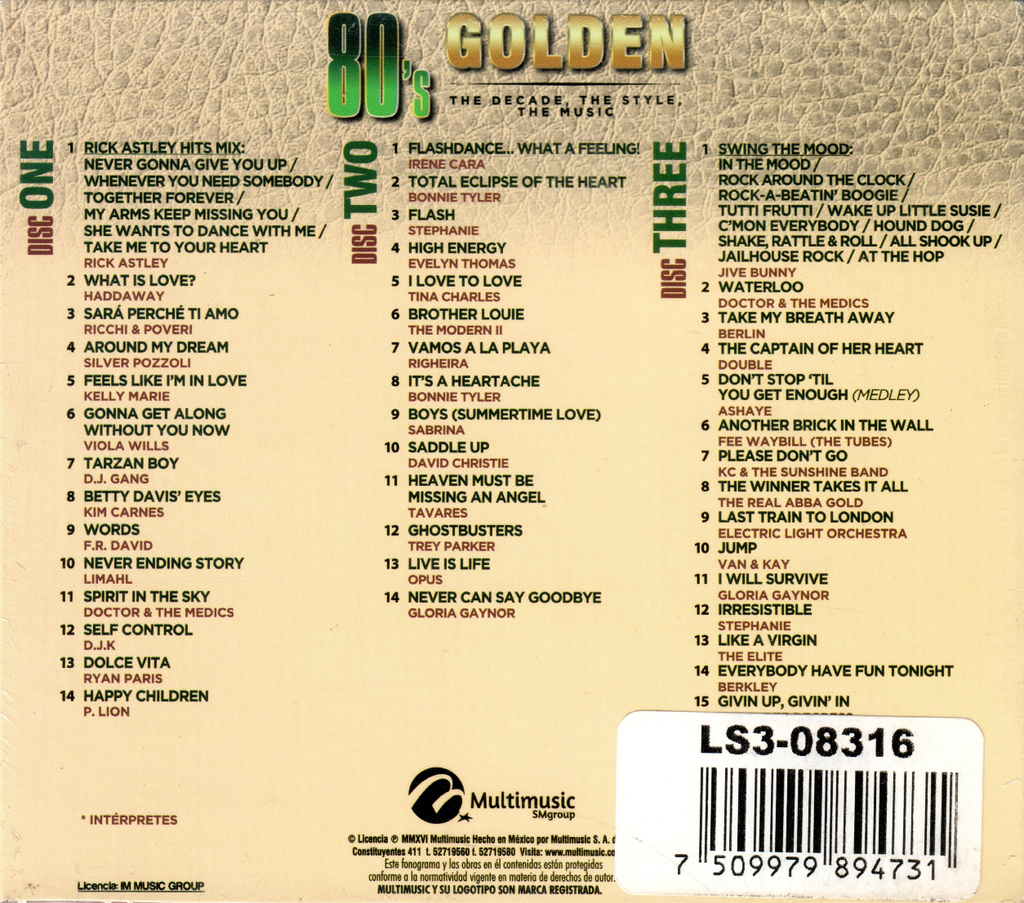 Golden 80's (3CD The Decade, The Style, The Music) LS3-08316 MX ...