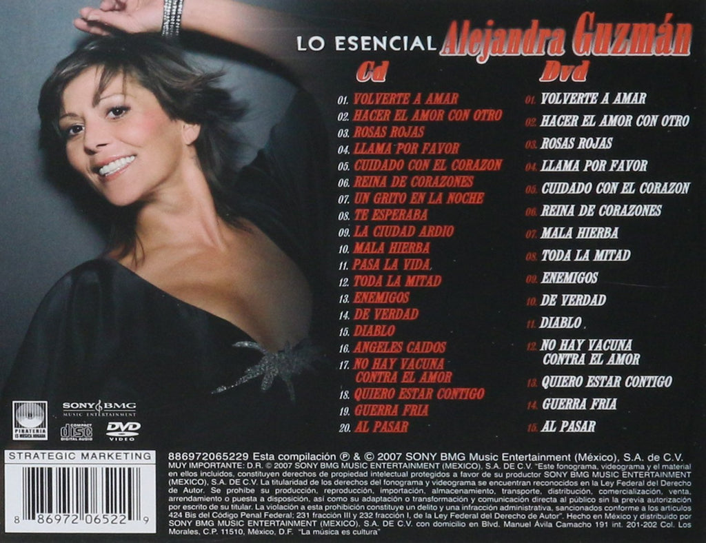 Alejandra Guzman (CD-DVD Lo Esencial) BMG-20652 n/az – Musica Tierra ...
