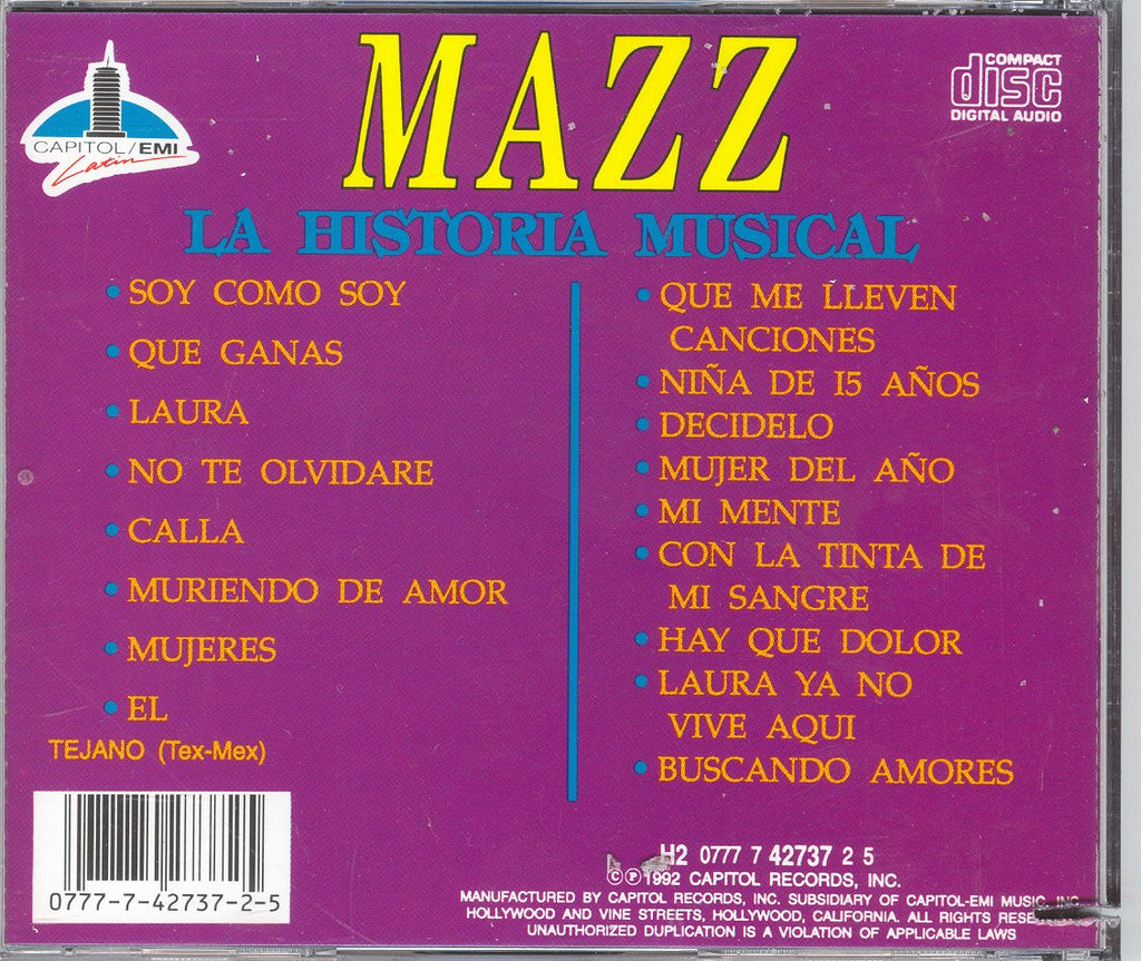 Mazz (CD Historia Musical) EMIL-2737 OB – Musica Tierra Caliente