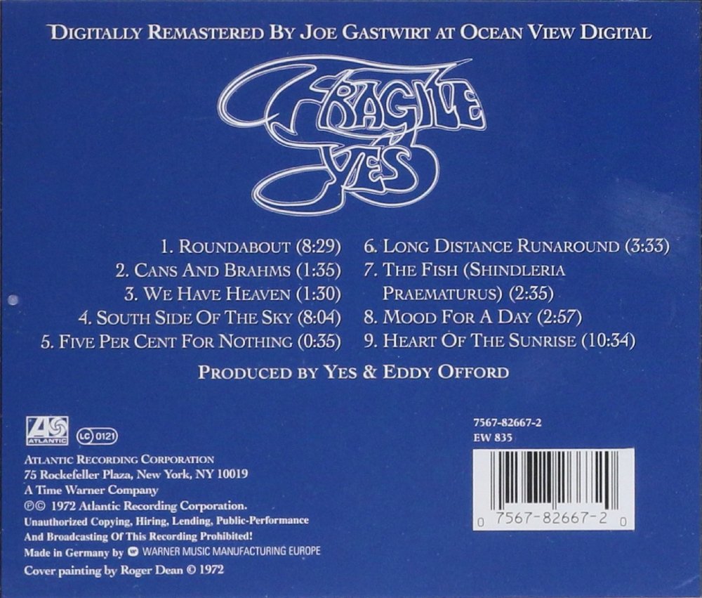 Fragile (CD YES) ATLAN-2791 – Musica Tierra Caliente