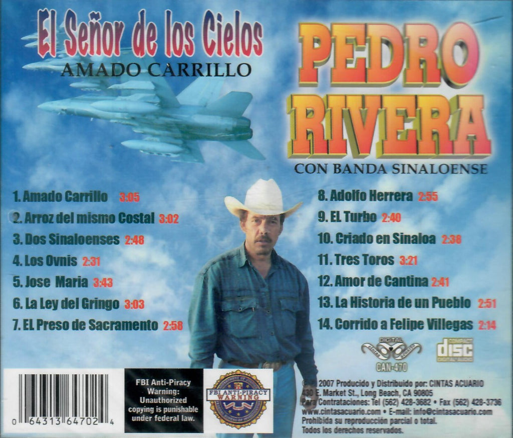 Pedro Rivera (CD Amado Carrillo) CAN-470 CH – Musica Tierra Caliente