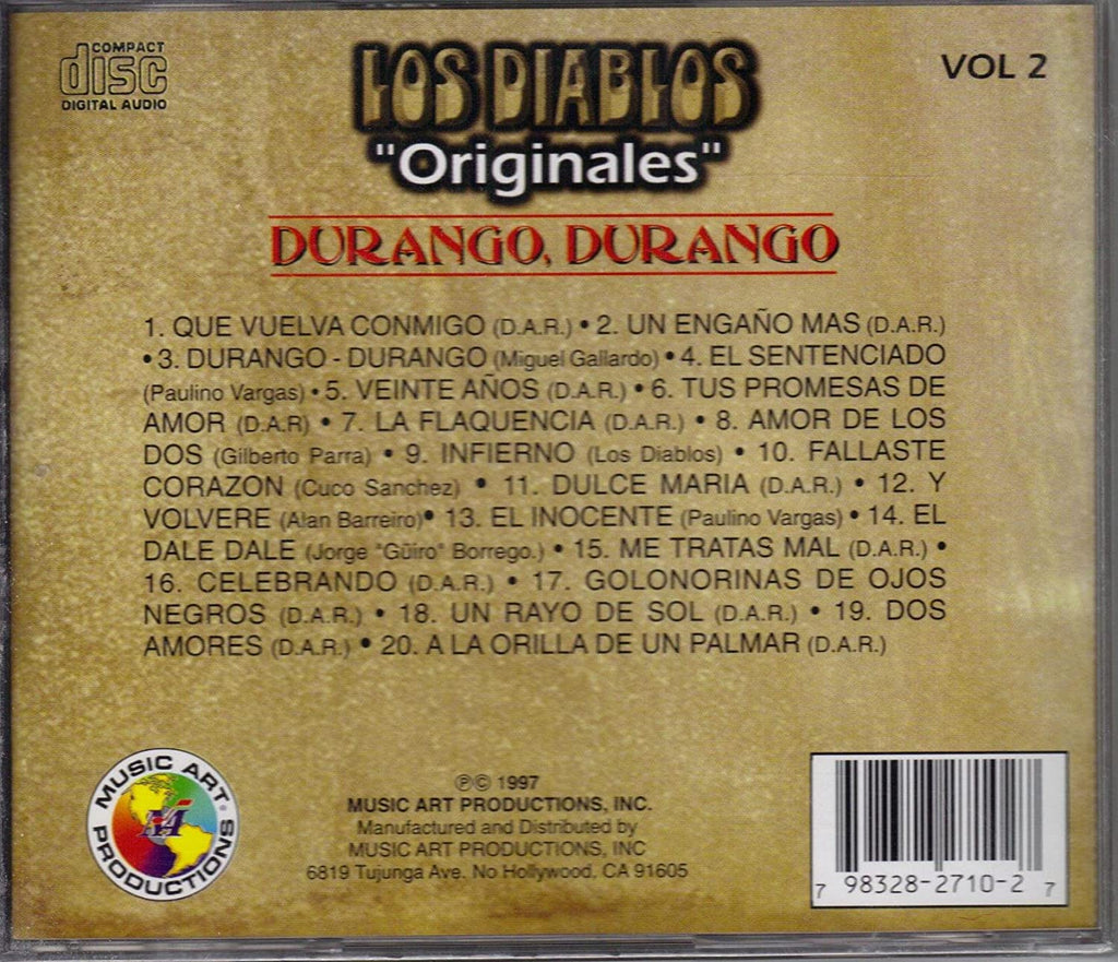 Diablos (CD Vol#2 20 Super Exitos) MACD-2710 OB – Musica Tierra Caliente