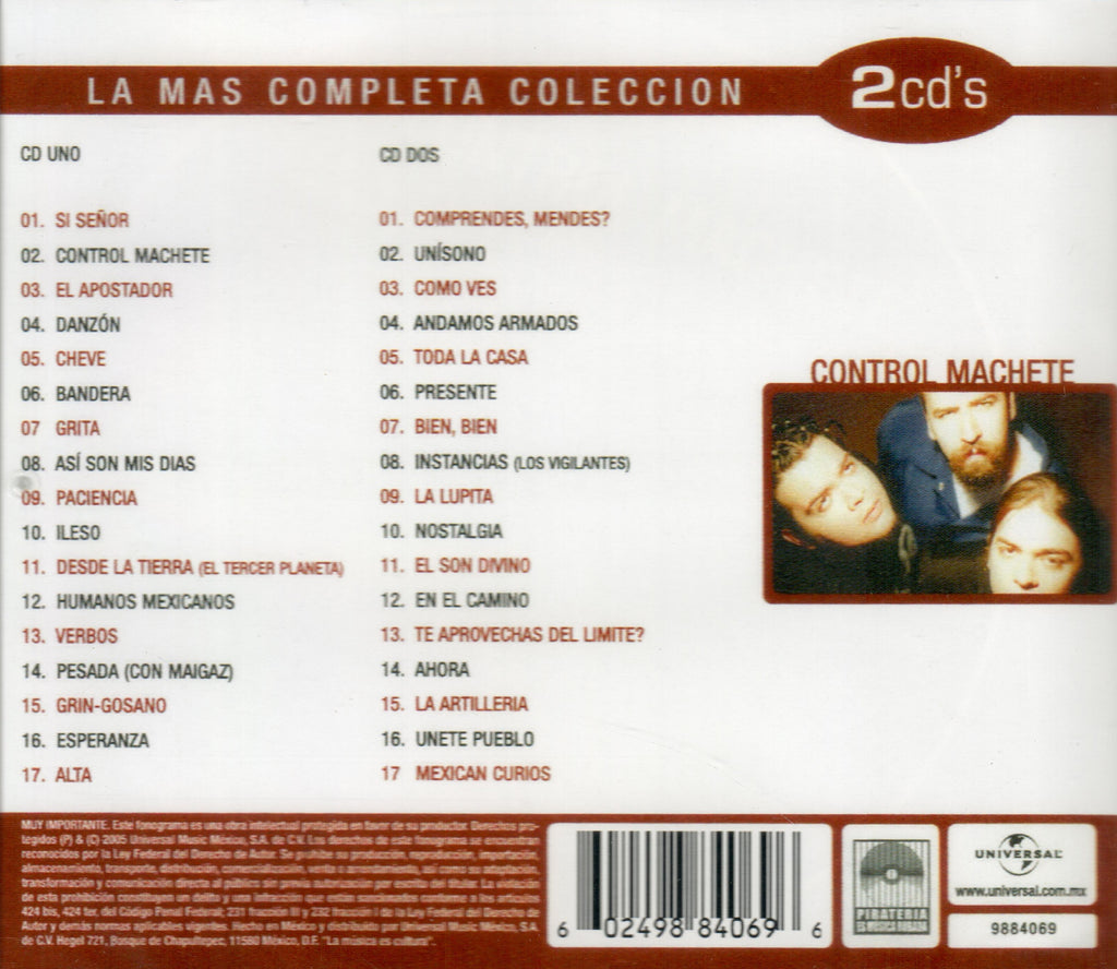 Control Machete (2CD La Mas Completa Coleccion) Ummx-840696 N/AZ ...