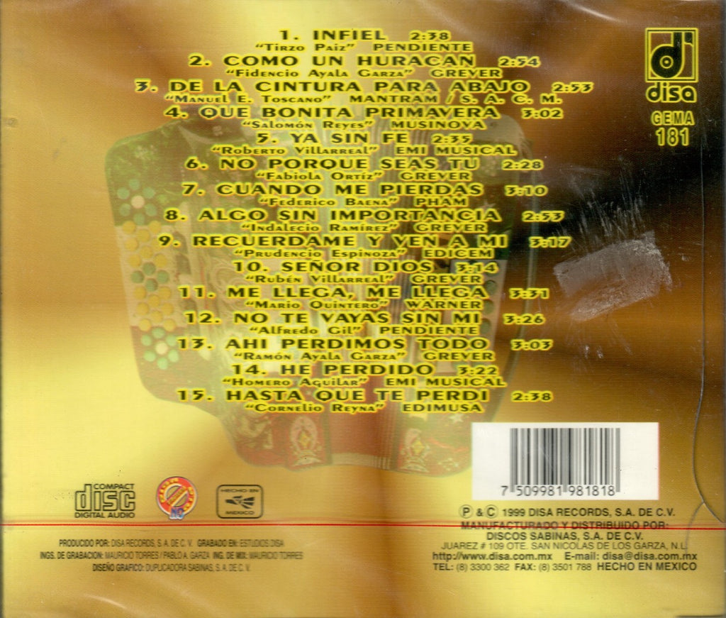 Palomo (CD 15 Boleros De Oro DEl Rey) GEMA-181 OB – Musica Tierra Caliente