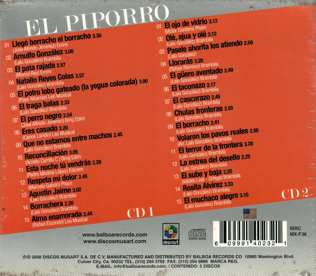 Piporro, El (2CD 30 Exitos Clasicas Musicales) 2MCD-4023 OB N/AZ ...