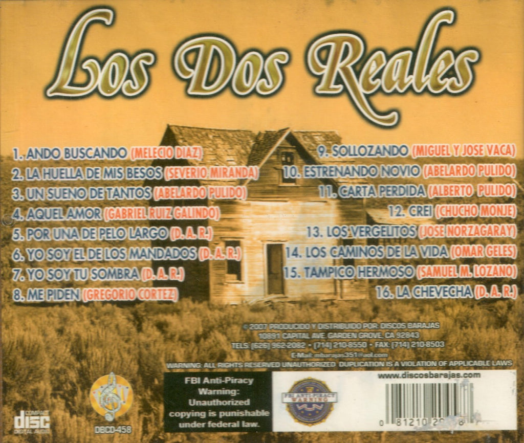 Dos Reales (CD 16 Super Exitos) DBCD-397 OB – Musica Tierra Caliente