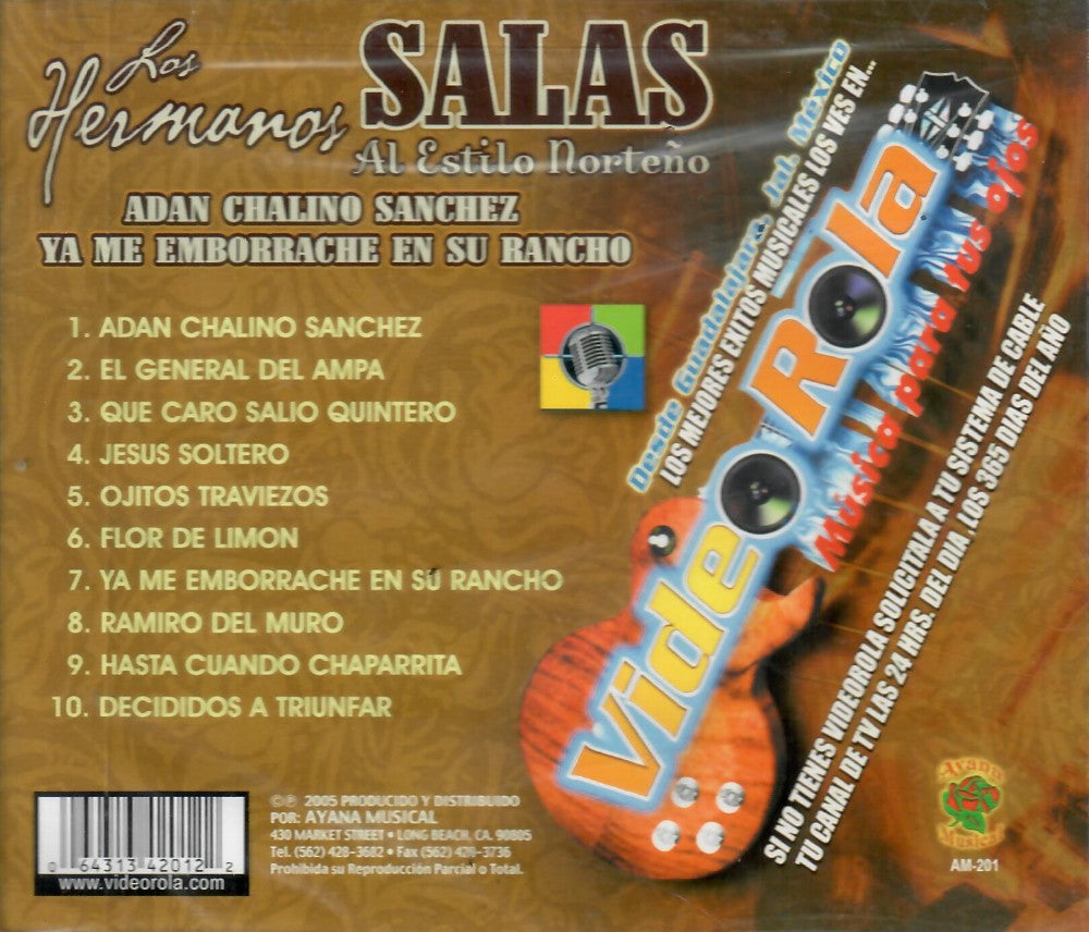 Salas Hermanos (CD Adan Chalino Sanchez) AM-201 CH – Musica Tierra Caliente