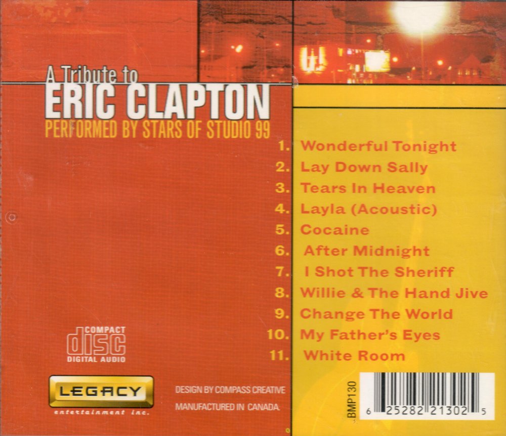 Eric Clapton (CD Tribute to Eric Clapton Stars at Studio 99) BMP-130 ...
