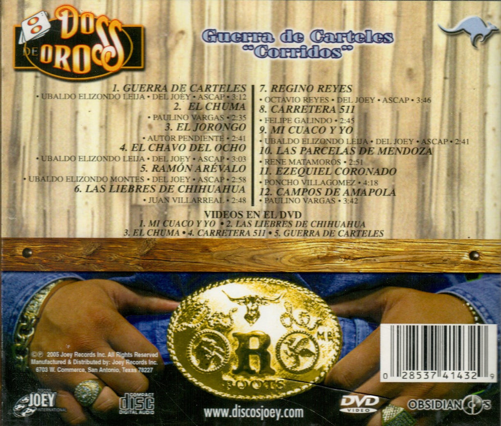 Dos de Oros (CD-DVD Guerra De Carteles, Corridos) JOEY-397 OB – Musica ...