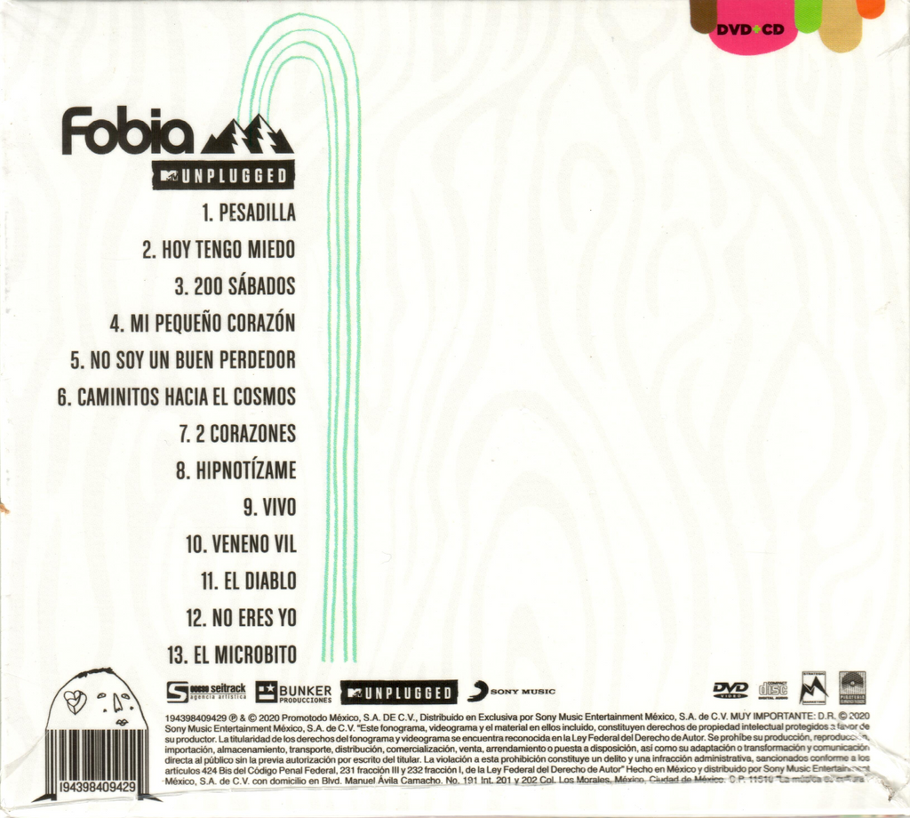 Fobia (CD-DVD MTV Unplugged) SMEM-84094 MX – Musica Tierra Caliente