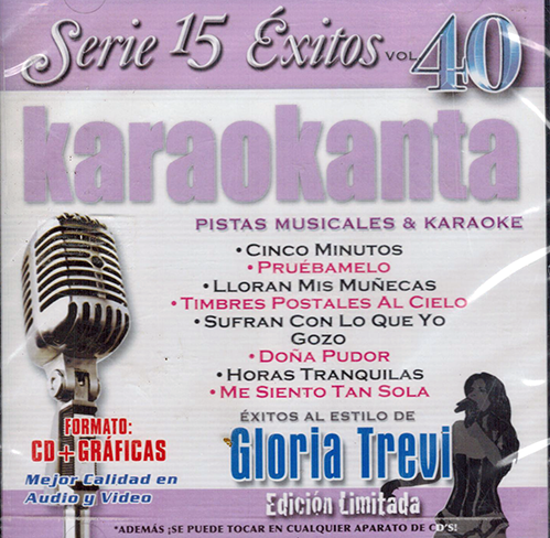 Karaokanta Exitos CD Al Estilo de Gloria Trevi Jade-1540 – Musica ...
