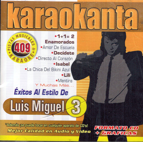 Karaokanta CD Exitos Al Estilo de Luis Miguel Jade-4409 – Musica Tierra ...