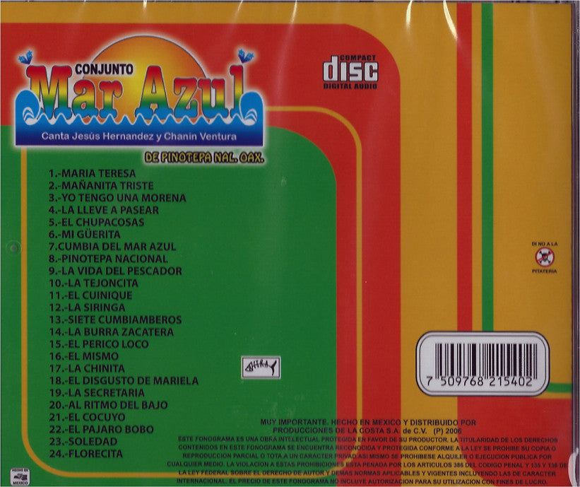 Mar Azul (CD Super mix Cumbias) PSE-21540 – Musica Tierra Caliente