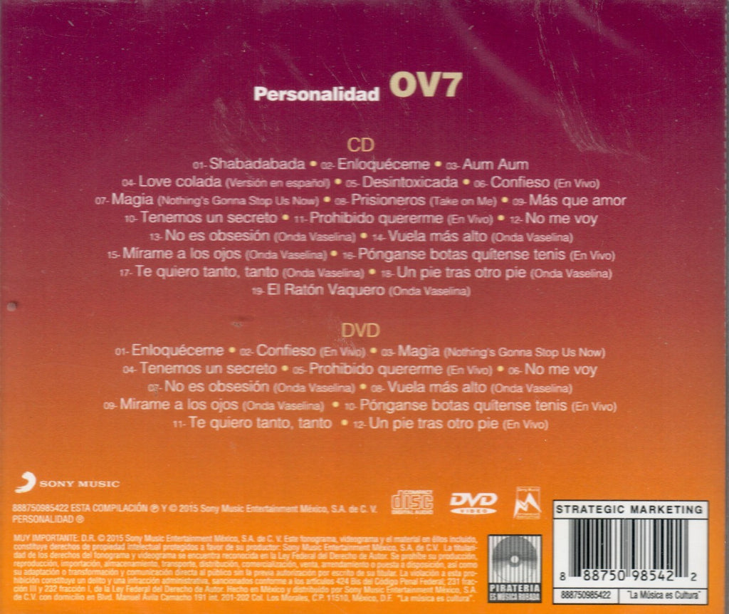 OV7 Onda Vaselina (CD-DVD Personalidad) SMEM-09854 – Musica Tierra Caliente